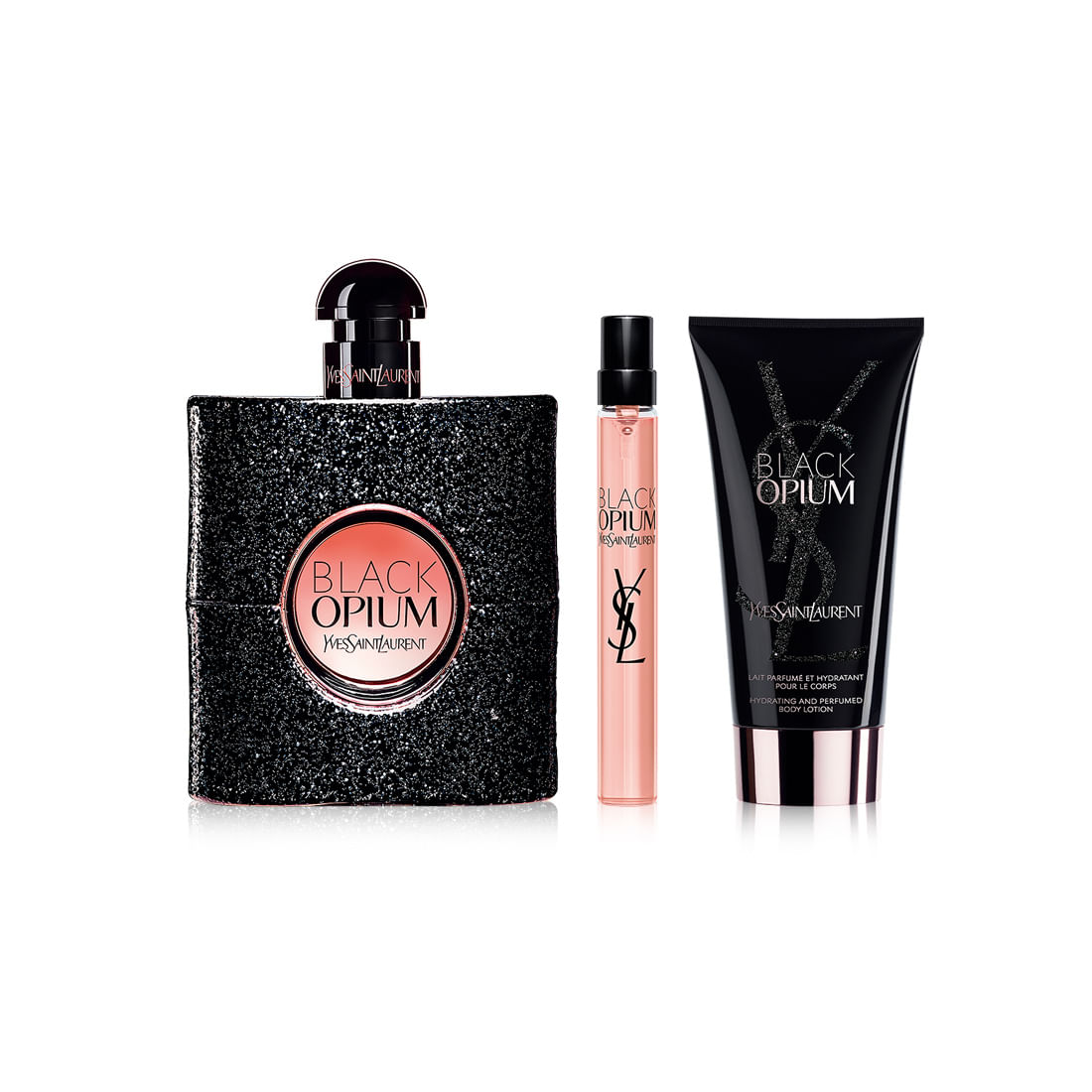 Black Opium EDP 90 ml + Travel Size Set de Yves Saint Laurent - Beauty24